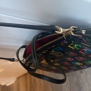 Dooney & Bourke | Bags | Db75 Ruby Multi Colored Crossbody Black Multi ...